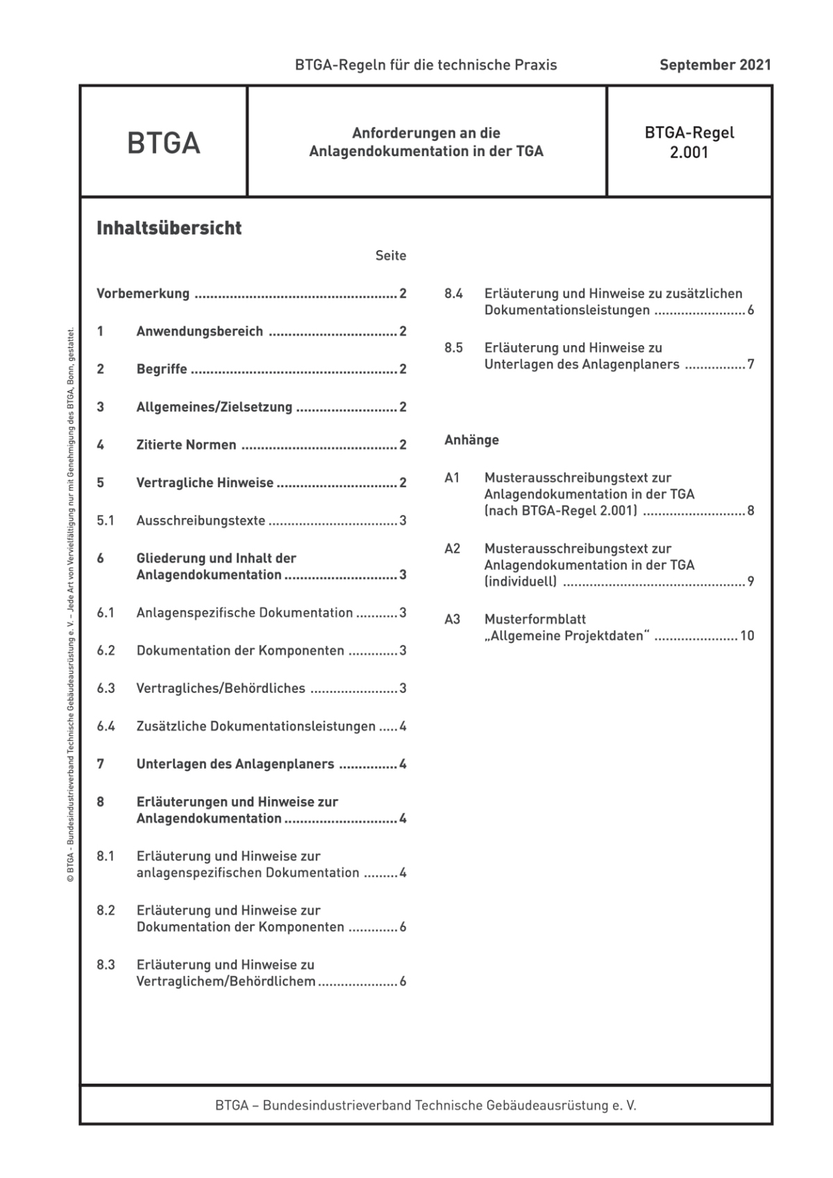 BTGA Regel 2 001 berarbeitet Tab Das Fachmedium Der TGA Branche