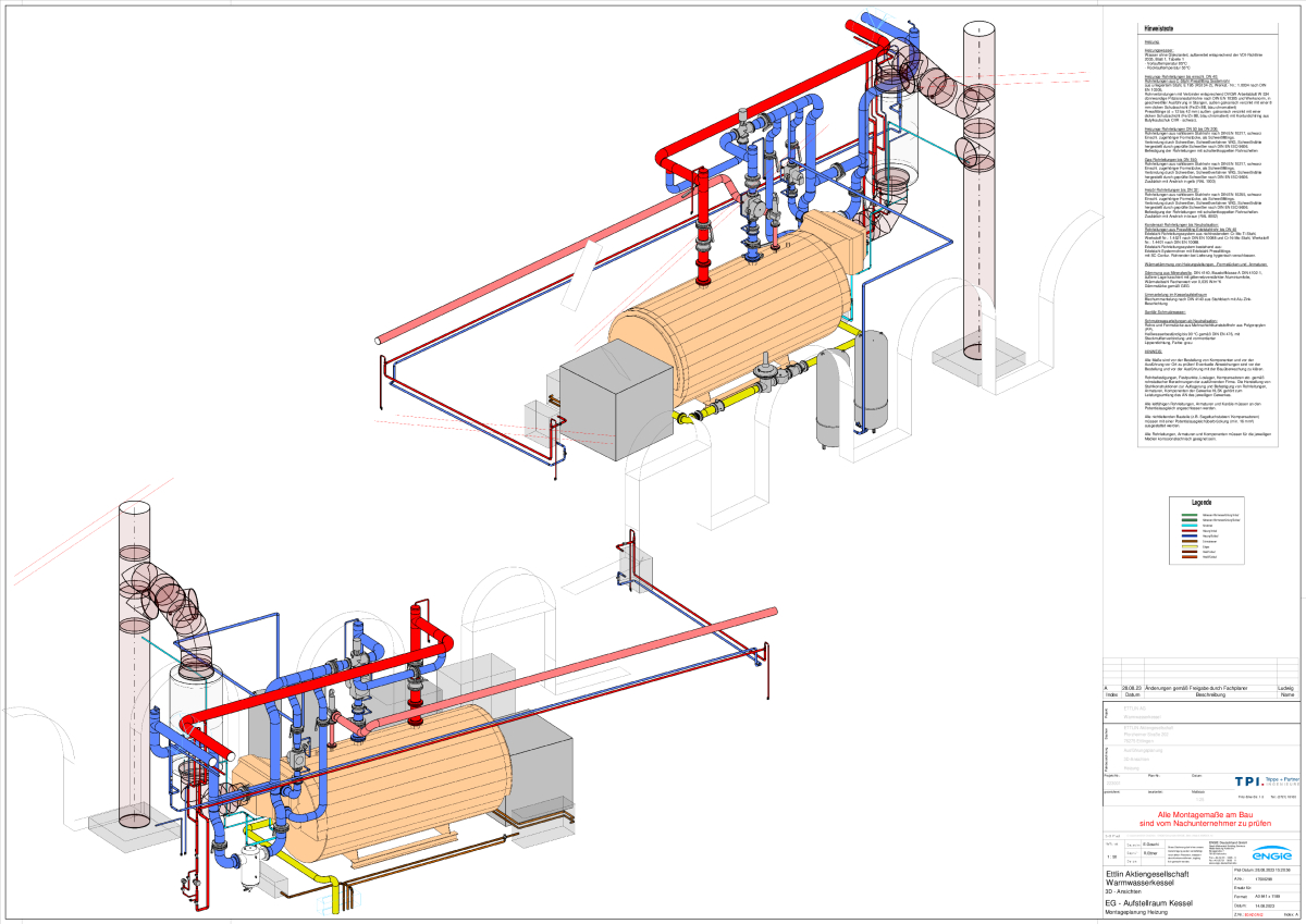 Industrie-Schornsteinkonstruktion im Kontext von Dampferzeugung - tab.de