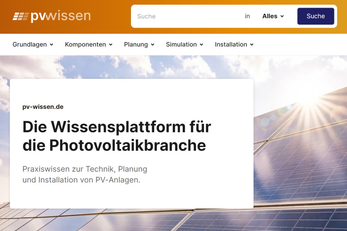 Neue Wissensplattform für Photovoltaik-Planung - tab.de